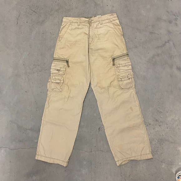 American Vintage | Pants | Vintage Y2k Khaki Cargo Pants Utility Tonal ...